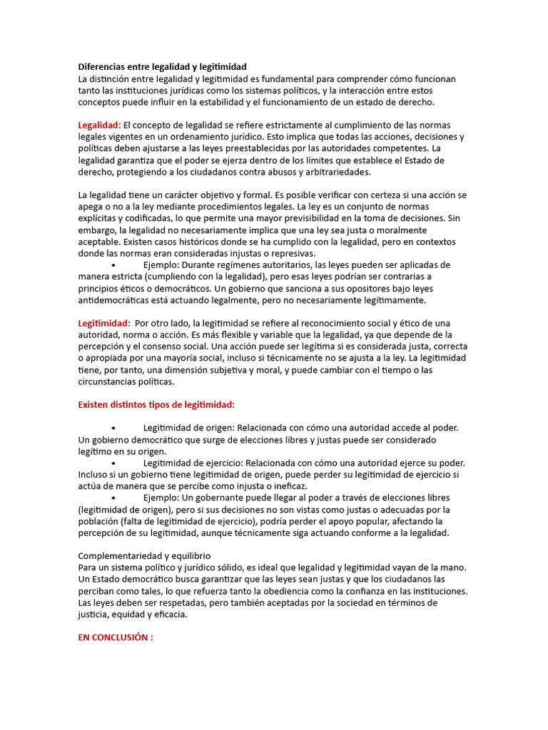 Tarea legitimidad | PDF | Legitimidad (política) | Democracia