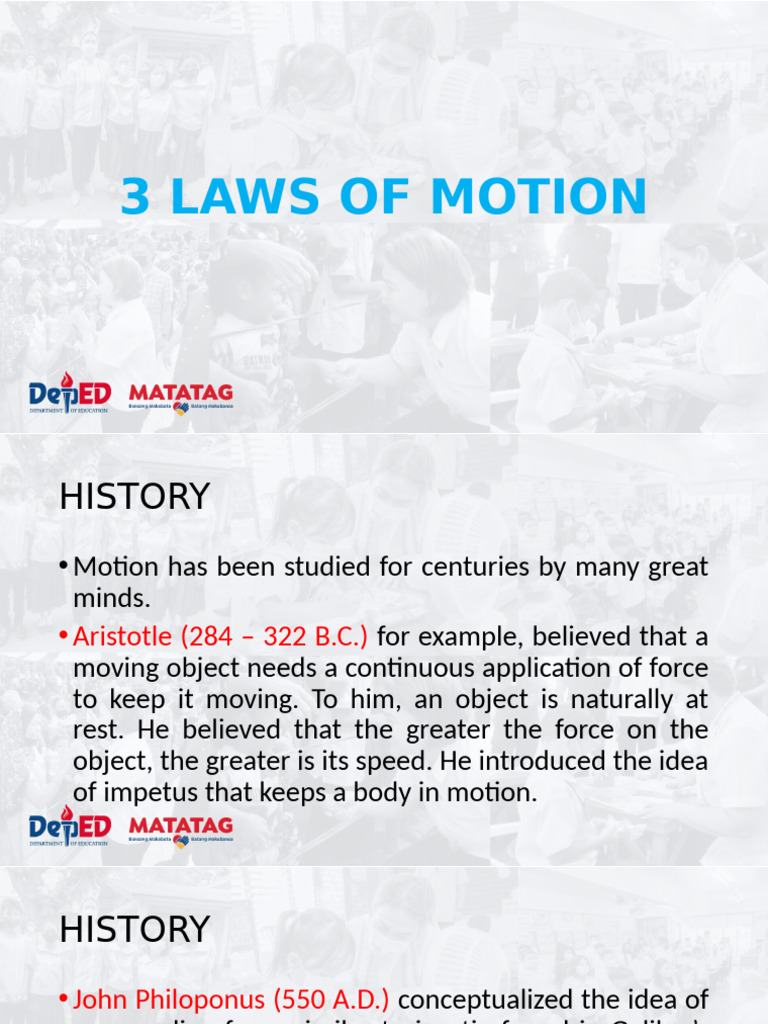 q1 - Lesson2 - Three Laws of Motion | PDF | Force | Inertia