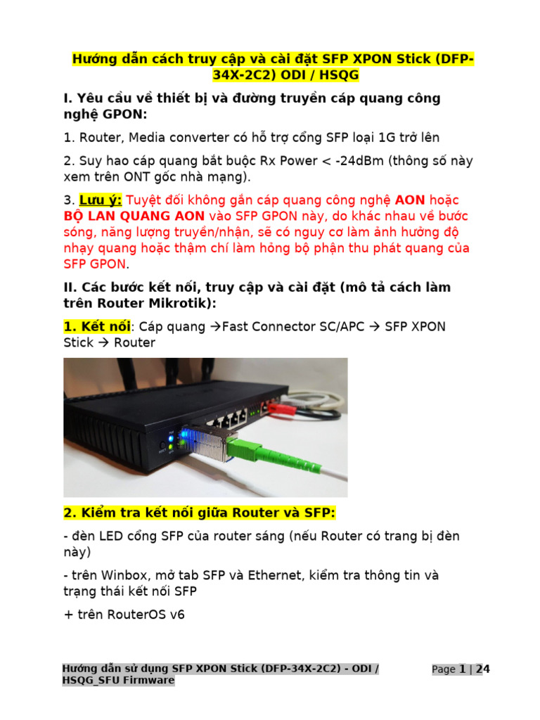 HDSD XPON Stick -ODI-HSQG v1.0 (SFU-Full Bridge) | PDF