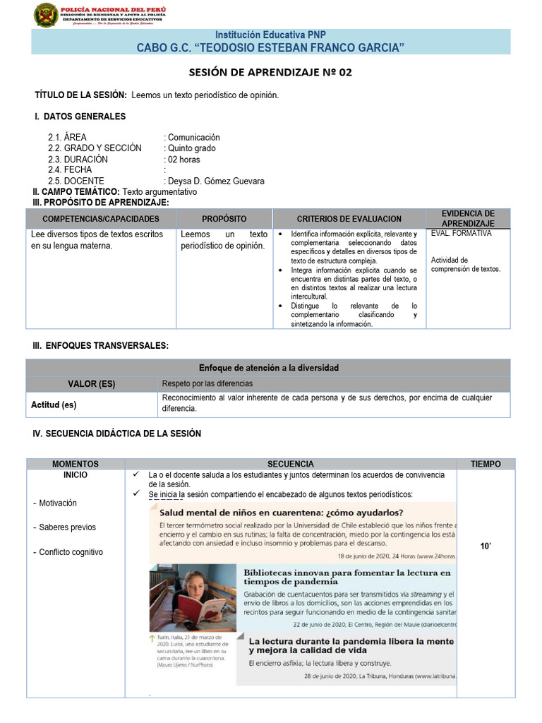 SESION 2 DE EXP. 8 | PDF | Aprendizaje | Ciencia cognitiva