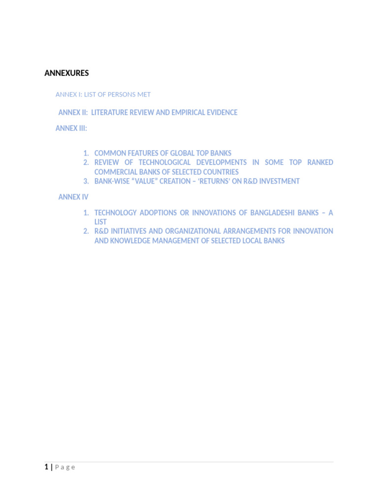 ANNEXURES | PDF | Banks | Economic Growth