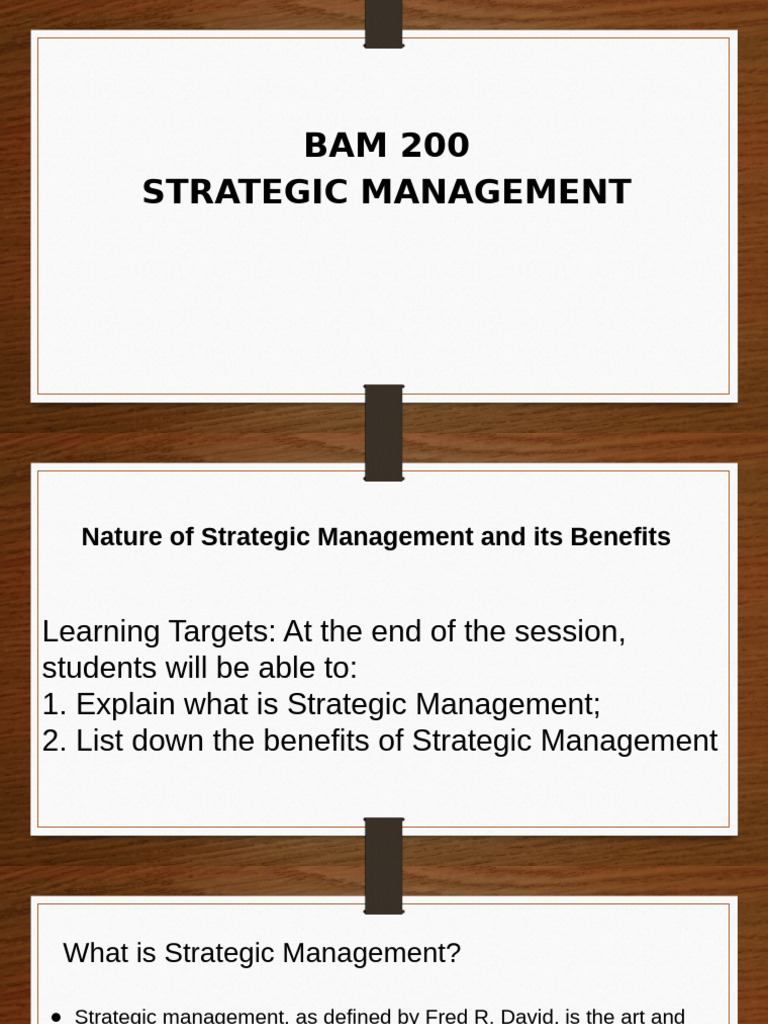 BAM 200 - Module 1-2 | PDF | Strategic Management | Customer Satisfaction