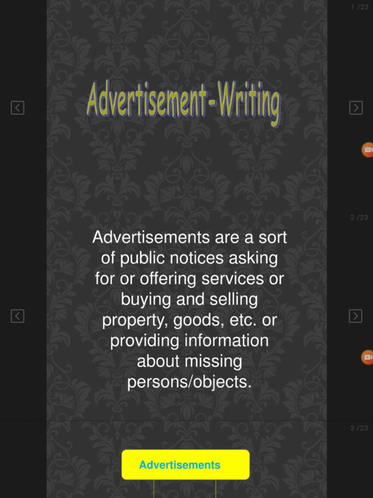 I Am Sharing 'Advertisement Class 12' With You | PDF