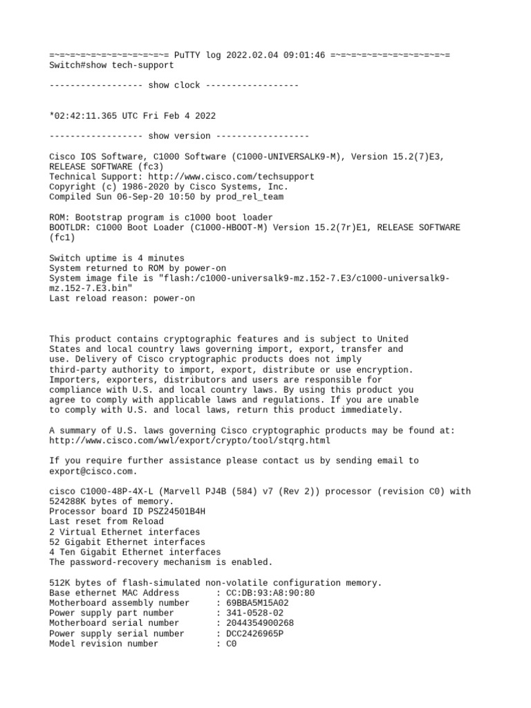 Contoh C1000 Techsupport | PDF | Booting | Network Packet