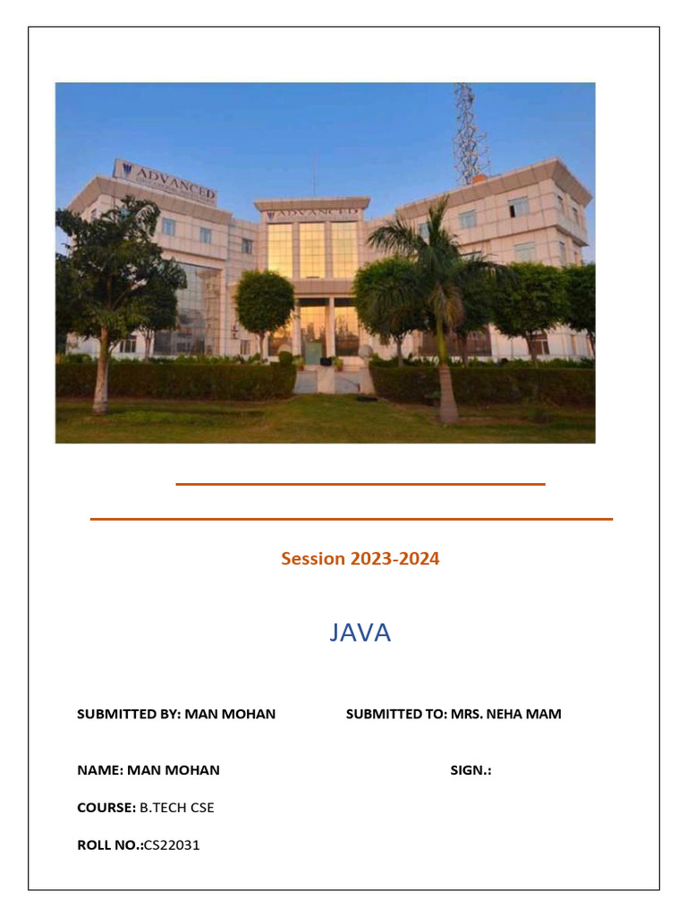 PRACTICLE OF JAVA (2) | PDF | Thread (Computing) | Java (Programming Language)