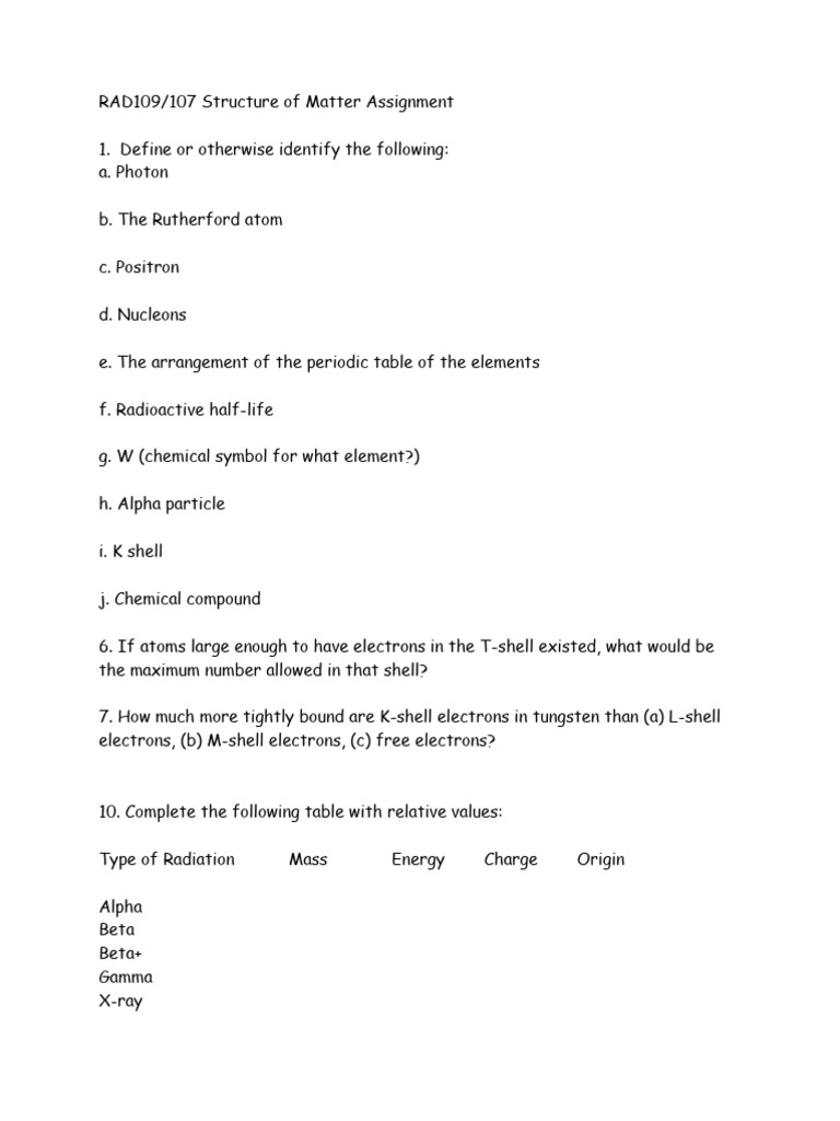 Chapter 3 Practice Problems | PDF | Atoms | Proton