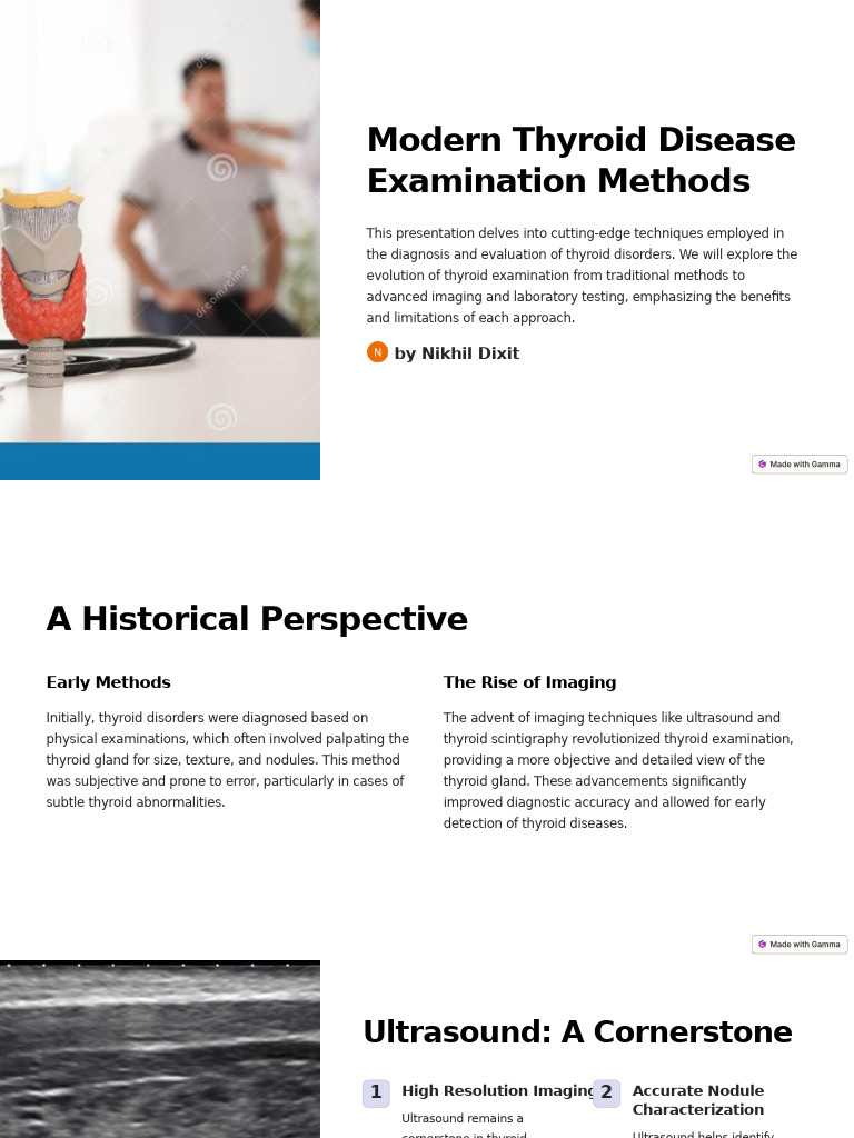 Modern Thyroid Diagnosis Techniques | PDF | Thyroid | Thyroid Disease