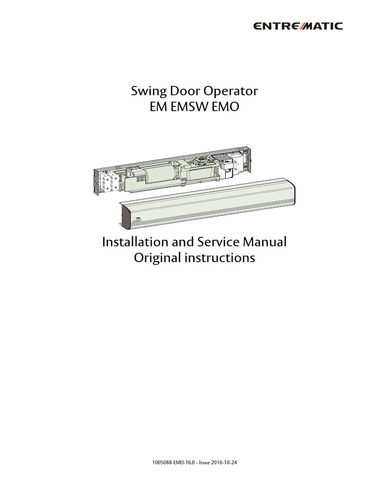 EMO Installation Service Manual | PDF | Mains Electricity | Door