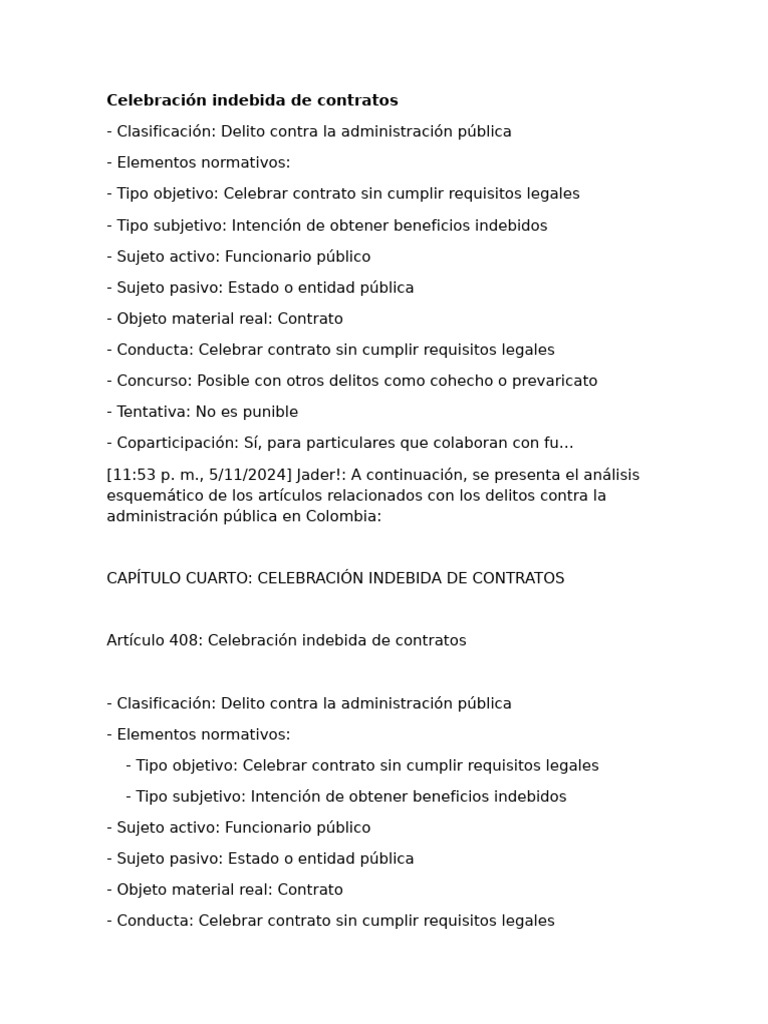 Celebración Indebida de Contratos | PDF | Gobierno | Ley común