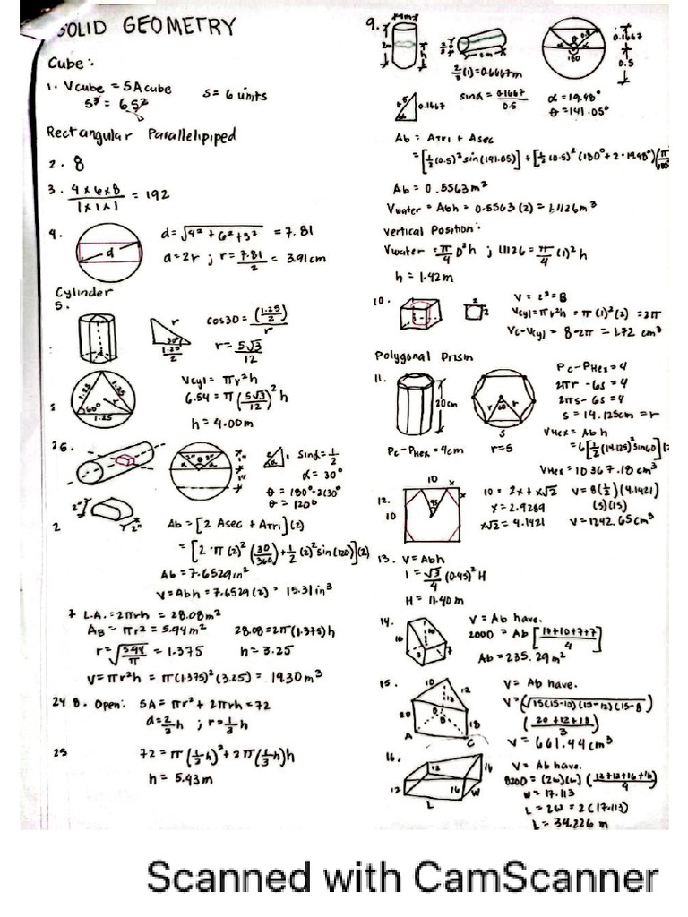 Solid Geometry | PDF