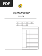 Uasa Sains T1 | PDF