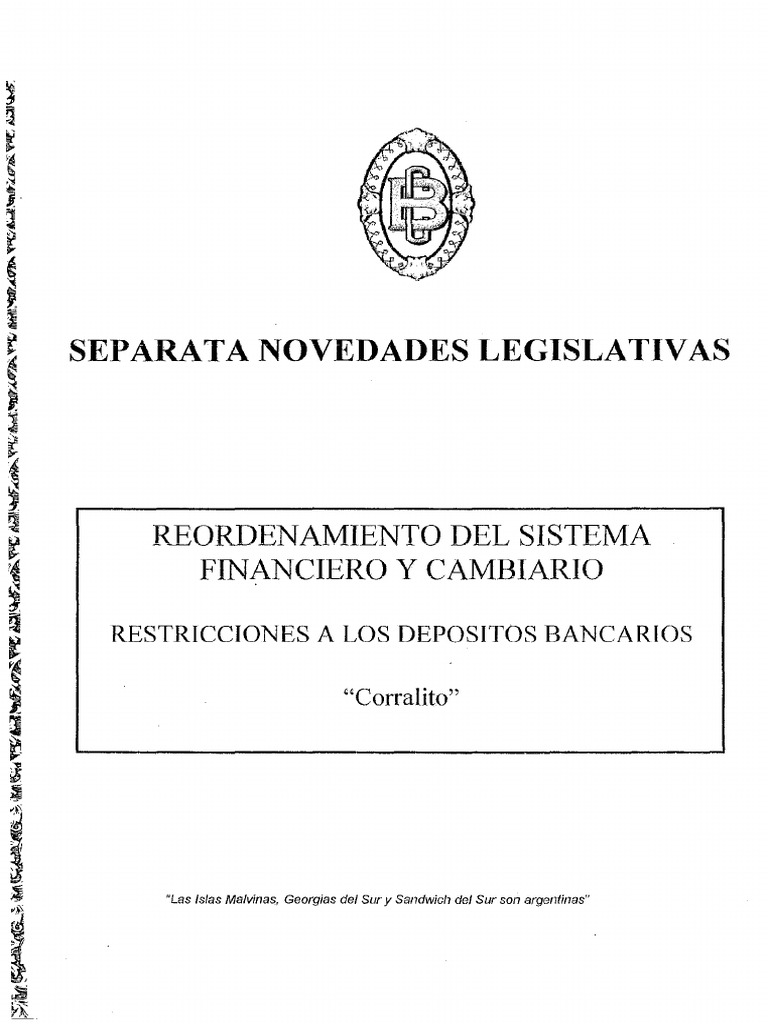 Dossier CORRALITO | PDF | Bancos | Economias