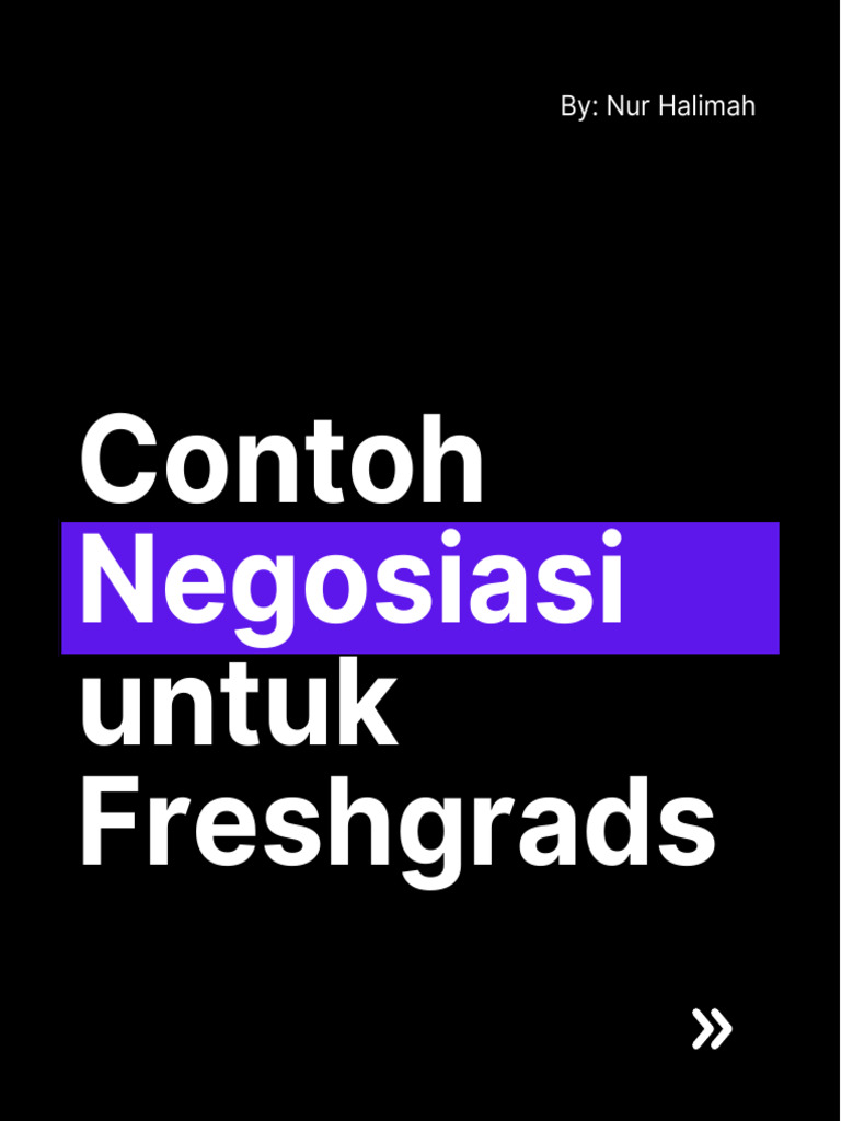 Contoh Nego Freshgraduate | PDF