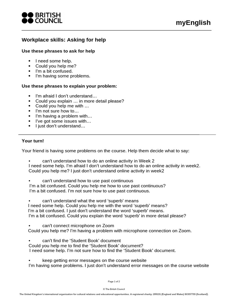 Asking for Help | PDF