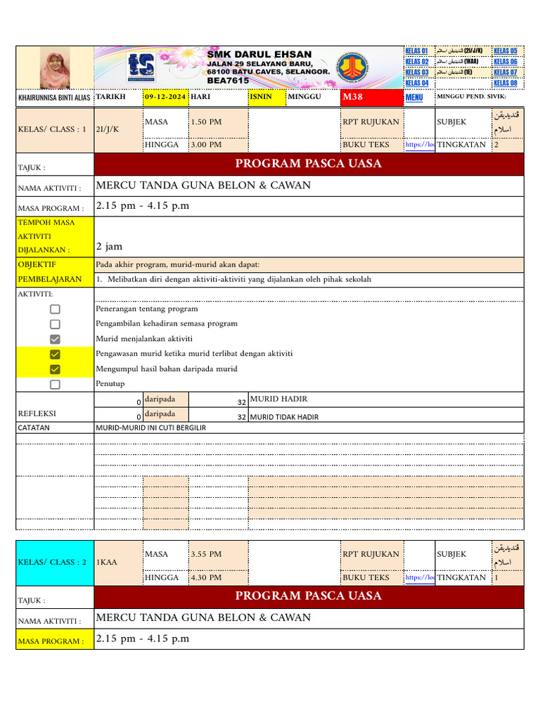 NISAA 2024 M38&isnin m39 | PDF