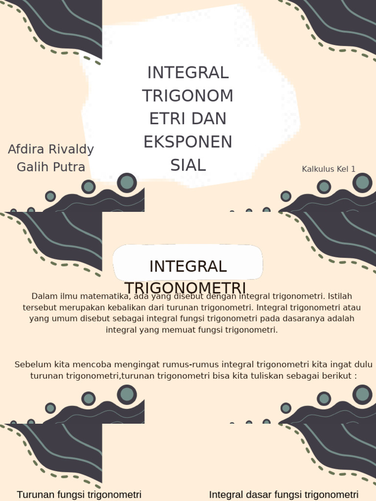 Presentasi Integral Trigonometri Dan Eksponensial | PDF