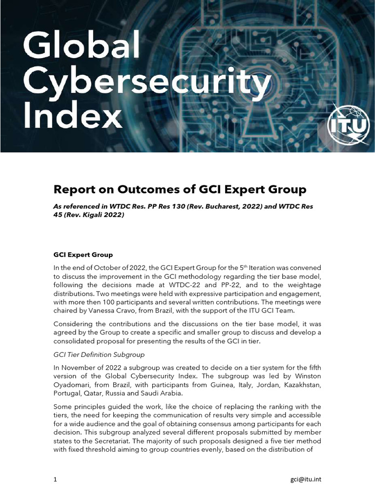 GCI Methodology Update Report | PDF