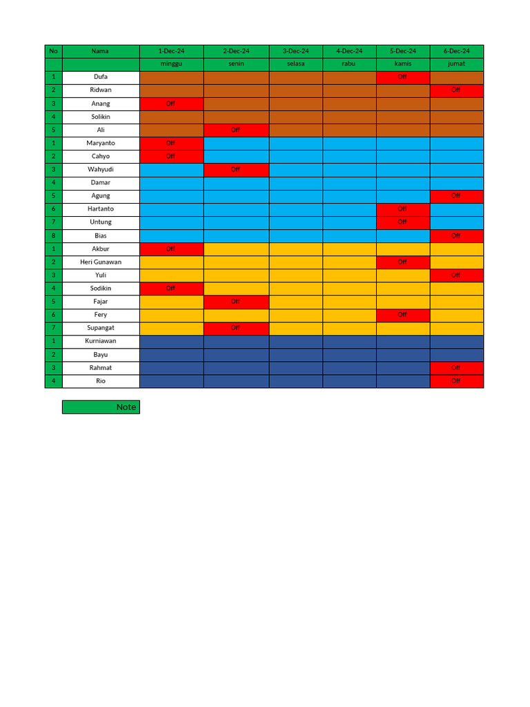 Jadwal Desember | PDF