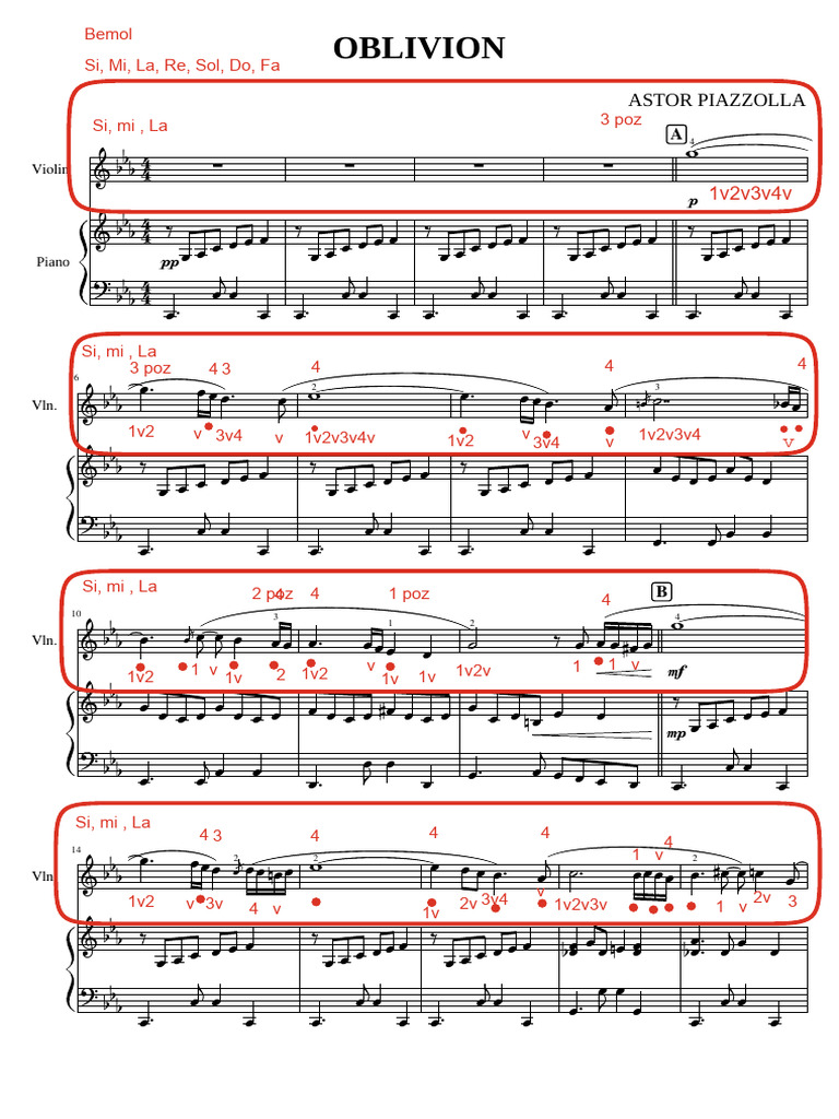 Oblivion Astor Piazzolla | PDF