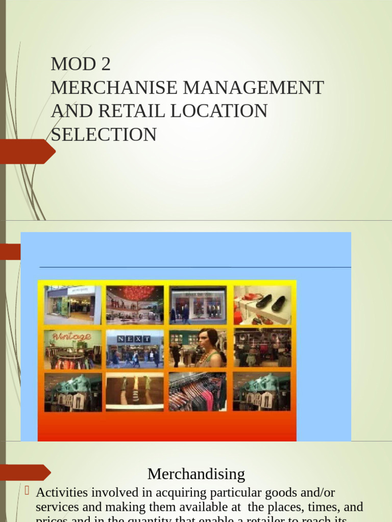 CHP 2 RM | PDF | Retail | Merchandising