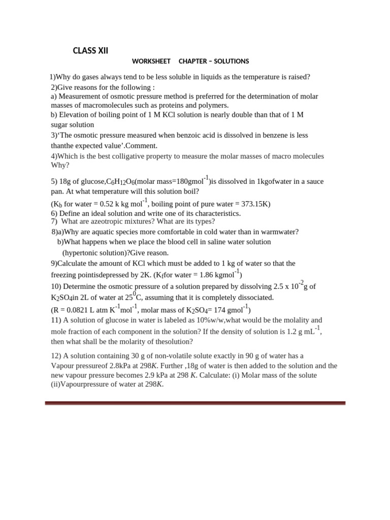 solutions qns | PDF | Water | Physical Sciences