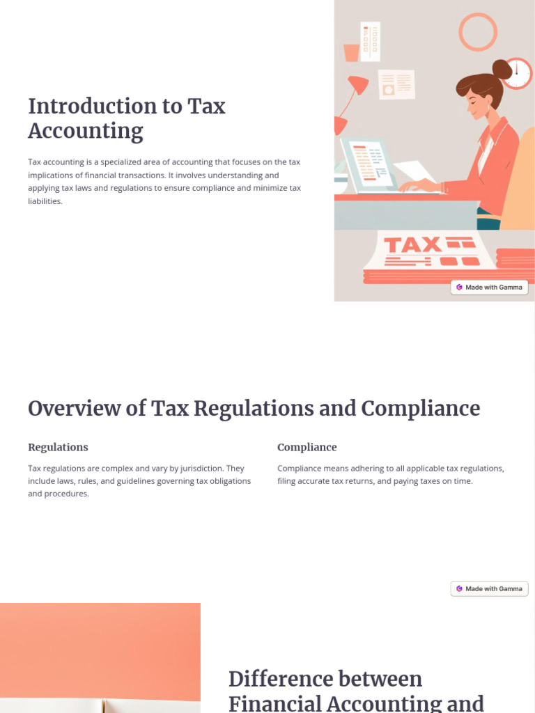 Introduction To Tax Accounting | PDF | Taxes | Taxation In The United ...