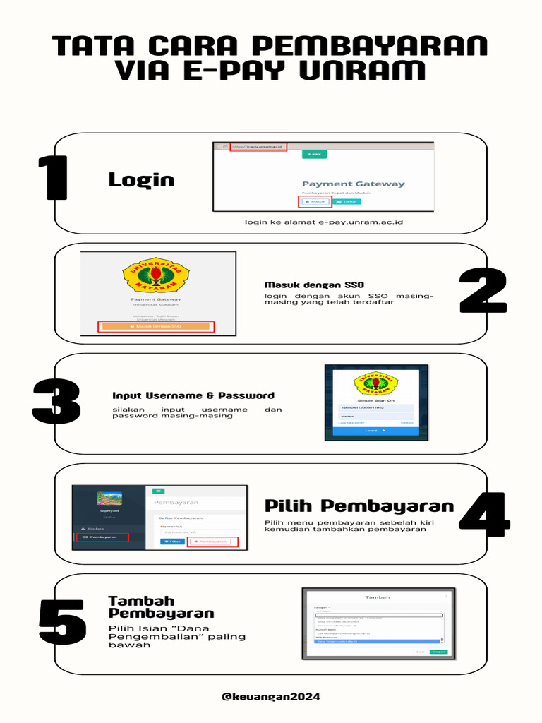 Tata Cara Pembayaraan Epay Unram | PDF