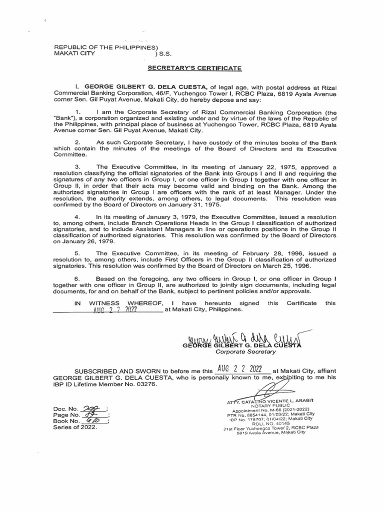 Sec Cert Doas Latest (1) | PDF