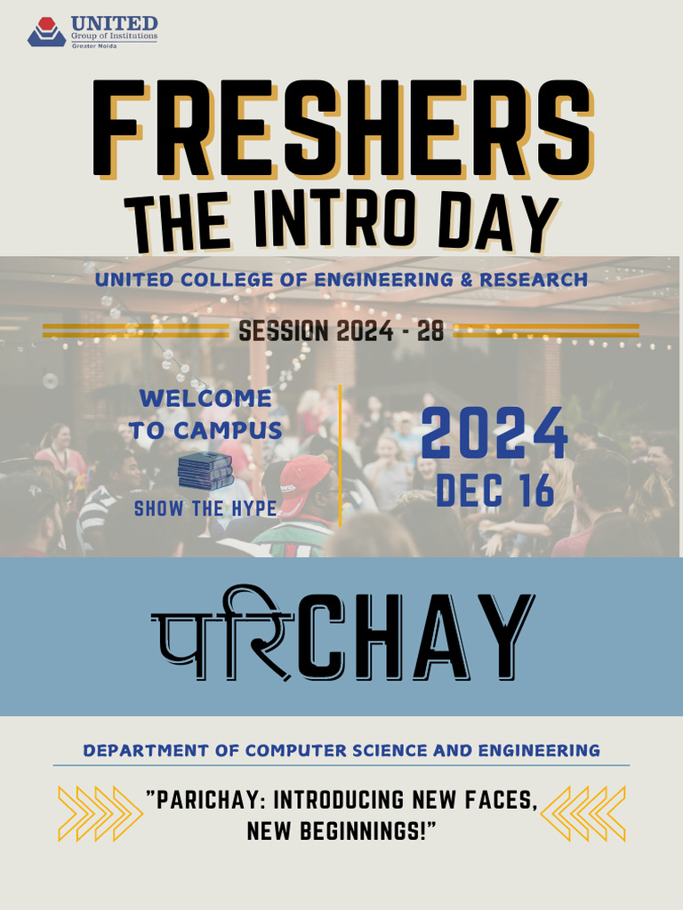 Blue and Yellow Lined Freshman Welcome Week Event College Poster (2) | PDF