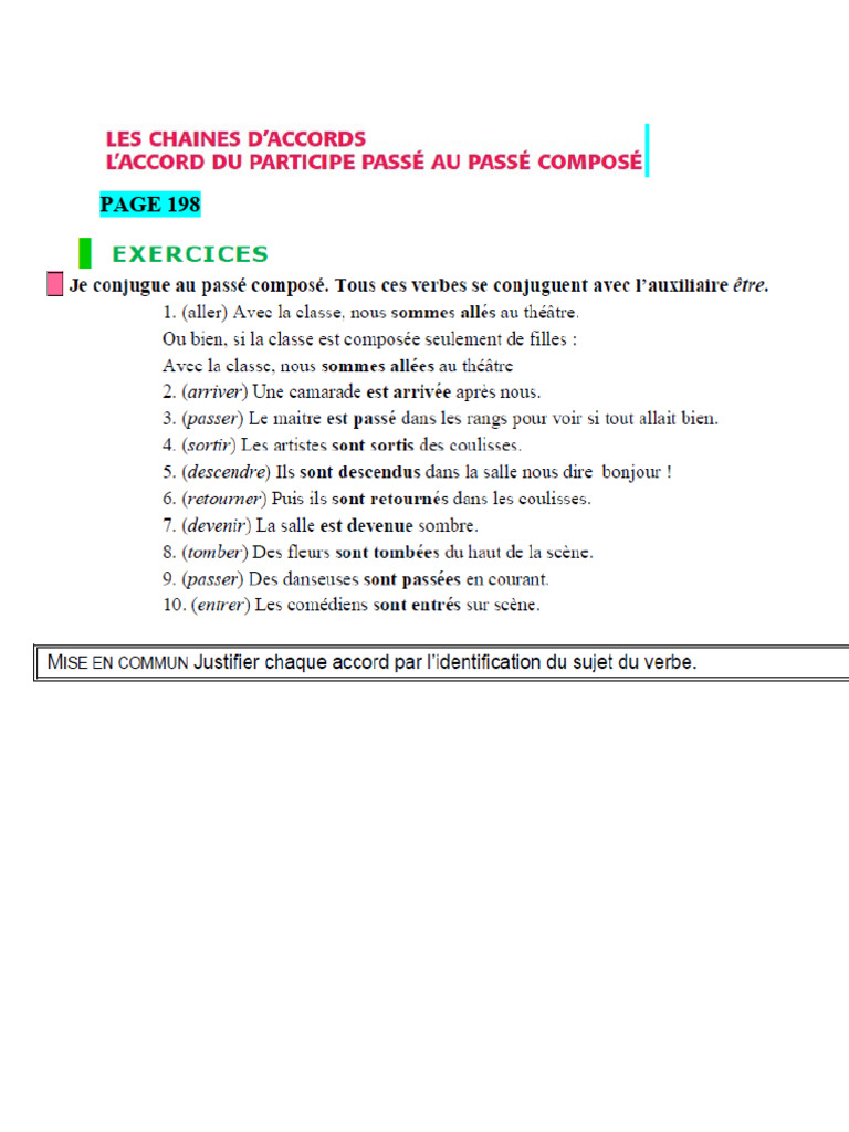 Accord Du Participe Passe Page 198 | PDF
