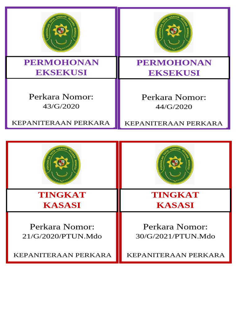 Cover Box File Eksekusi | PDF