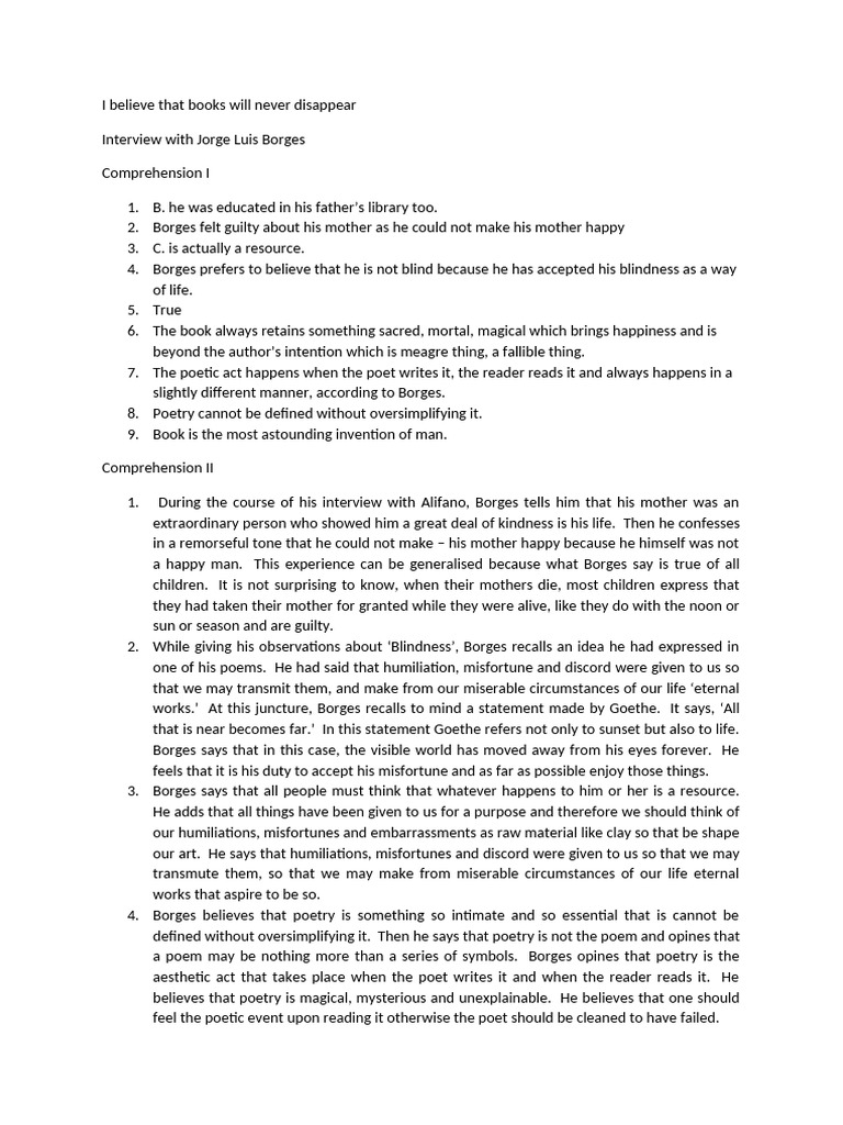 9.i believe that books will never disappear | PDF | Poetry