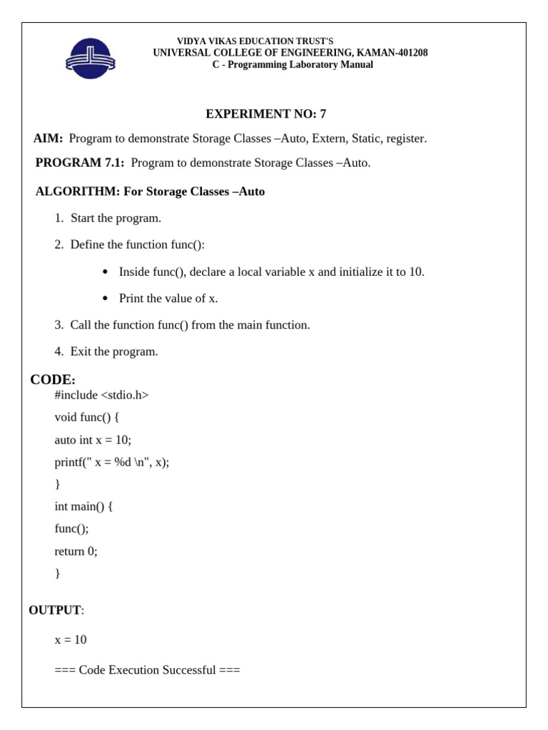 CP Experiment No 7 | PDF | Integer (Computer Science) | Software ... CP Experiment No 7 | PDF | Integer (Computer Science) | Software ...