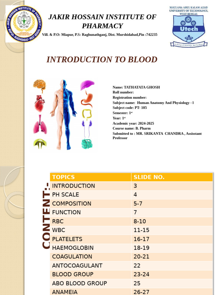 Blood Presentation Colored-1 | PDF | Blood | Red Blood Cell