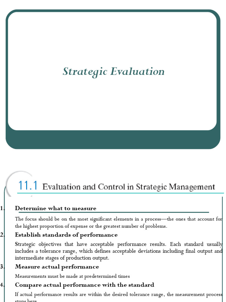 Evaluation | PDF | Strategic Management | Evaluation