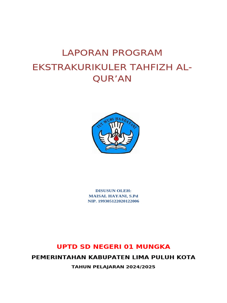 Laporan Ekstrakurikuler Tahfizh | PDF