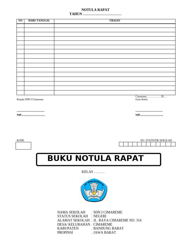 Notula Rapat Dinas | PDF