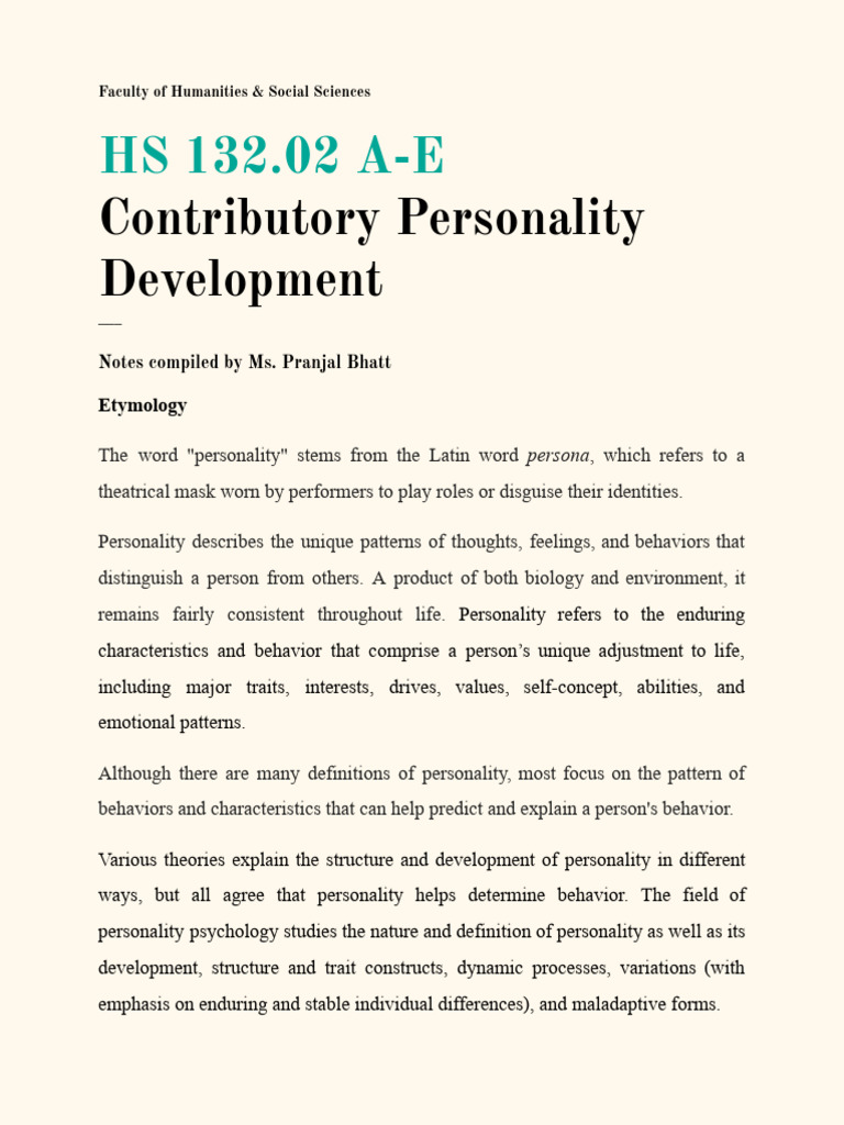 CPD Notes | PDF | Personality Type | Critical Thinking