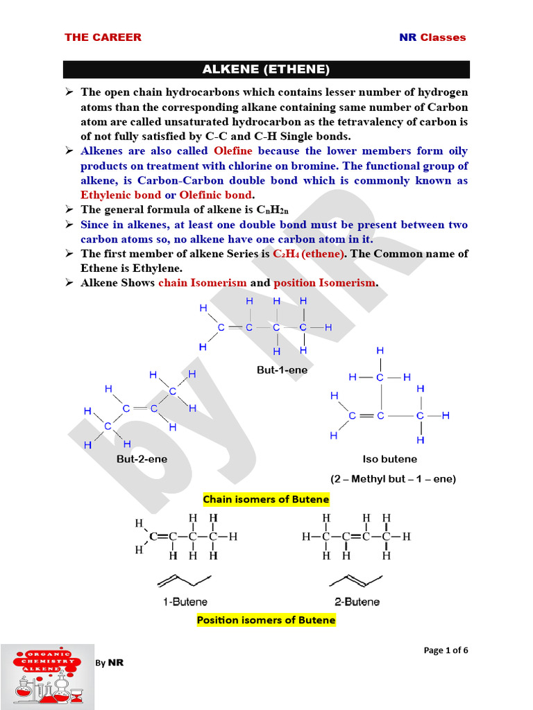ALKENE | PDF | Alkene | Ethylene