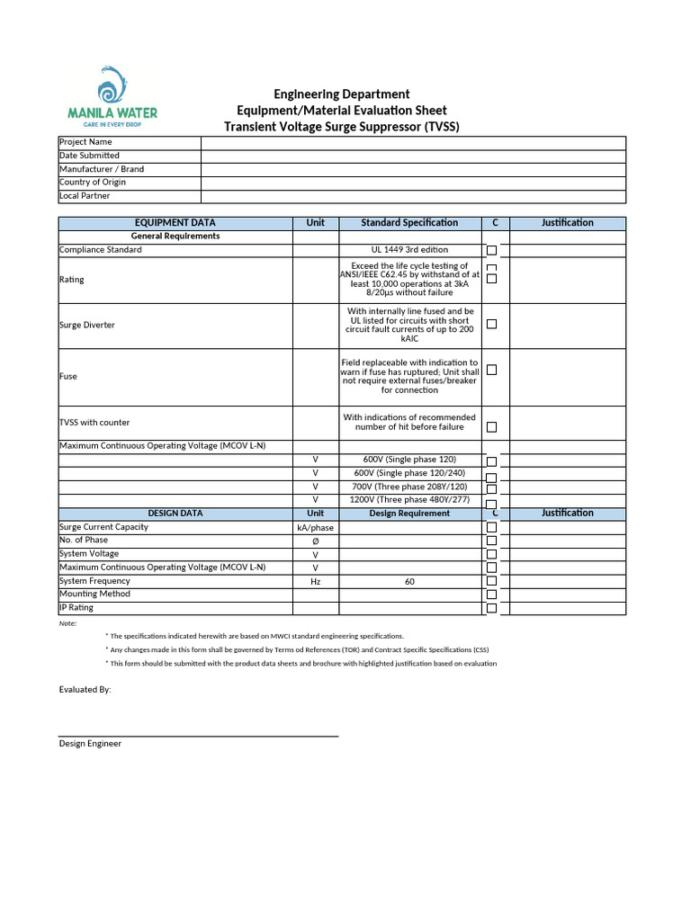 Transient Voltage Surge Suppressor (TVSS) | PDF | Fuse (Electrical ...