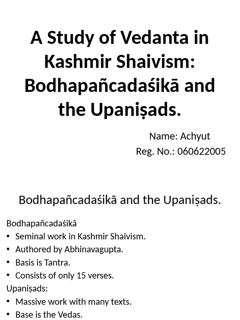 Achyut Seminar | PDF | Nondualism | Upanishads