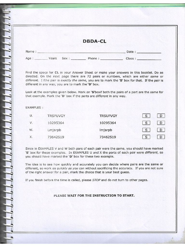 Dbda CL | PDF