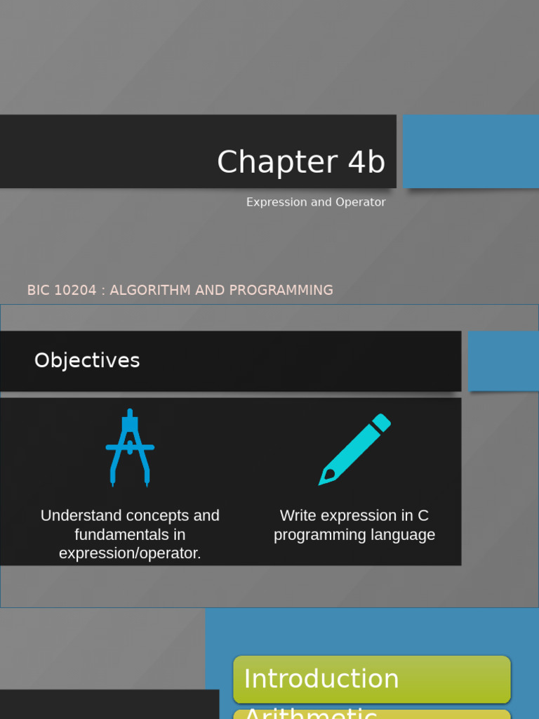 Chapter4b-Expression and Operator | PDF | Trigonometric Functions | Arithmetic