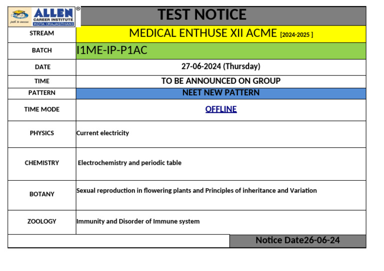 12. Enthuse acme test syllabus(27-06-24) | PDF