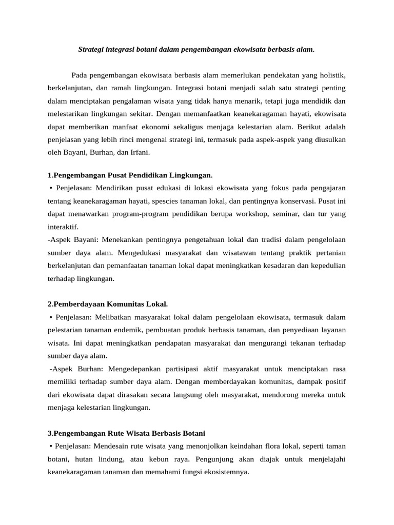 Paradigma Integrasi Pada Ilmu Botani Aspek Bayani Burhani Irfani | PDF