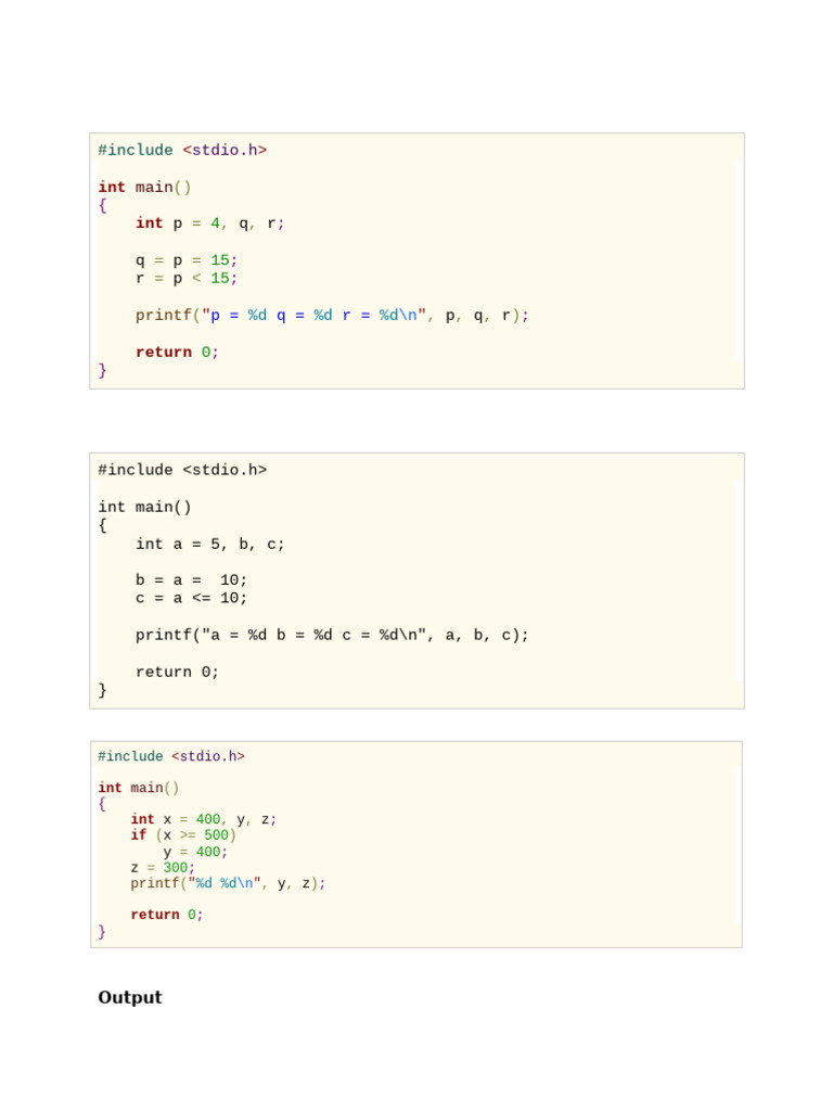 C Programming Conditional Logic Examples | PDF