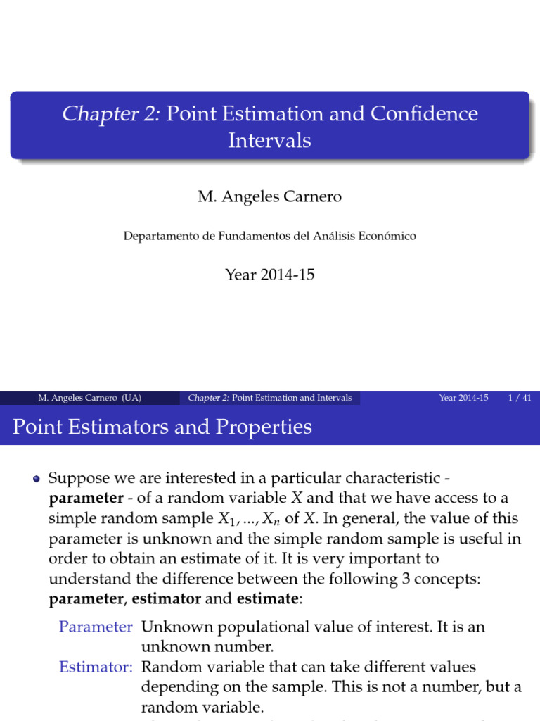 Unit2 Pdf Estimator Bias Of An Estimator