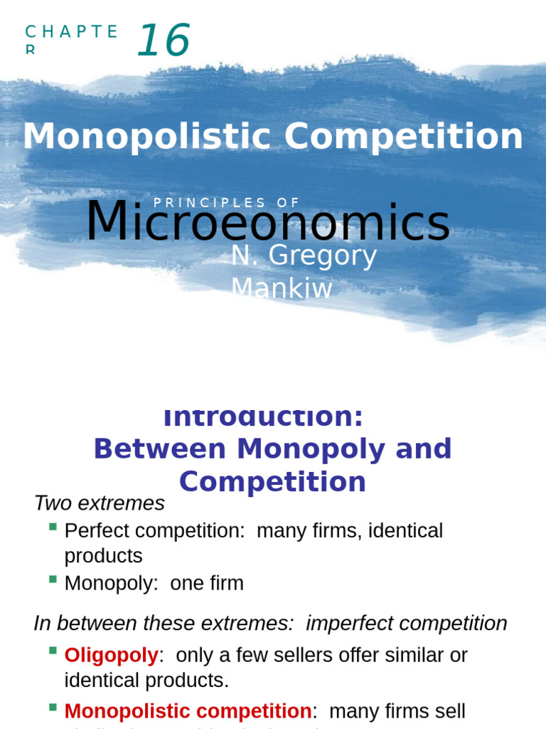 Lecture Note 10 Monopolistic | PDF | Monopoly | Market Power