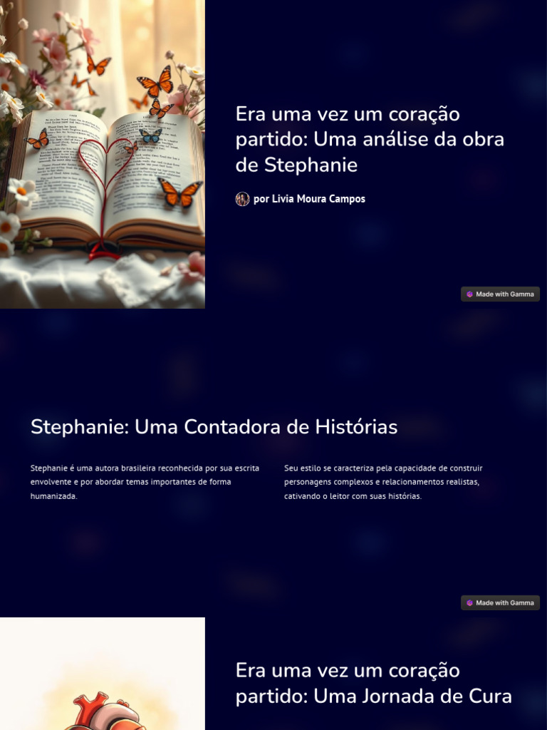 Era Uma Vez Um Coracao Partido Uma Analise Da Obra de Stephanie | PDF | Amor | Narrativa