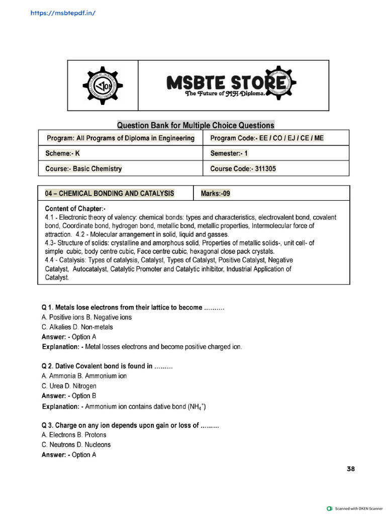 311305-Msbte-K-Scheme-MCQ-PDF-Msbte-Store | PDF